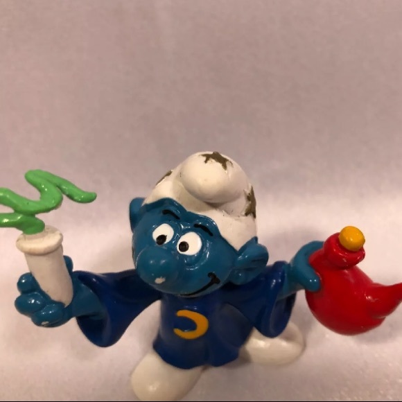 Toys | Smurfs Alchemist Smurf 2116 Magic Wizard Figurine Vintage Pvc ...